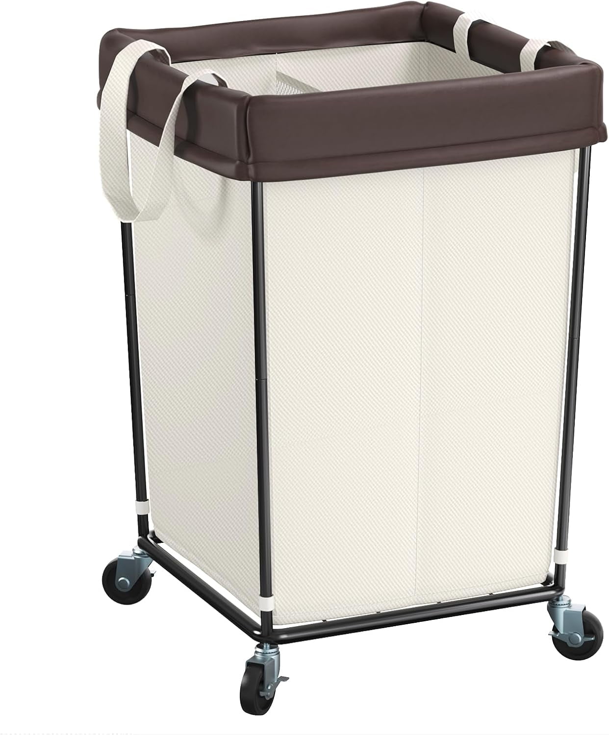 Laundry Hamper with Wheels, 160L Large Laundry Basket 2 Section Laundry ...