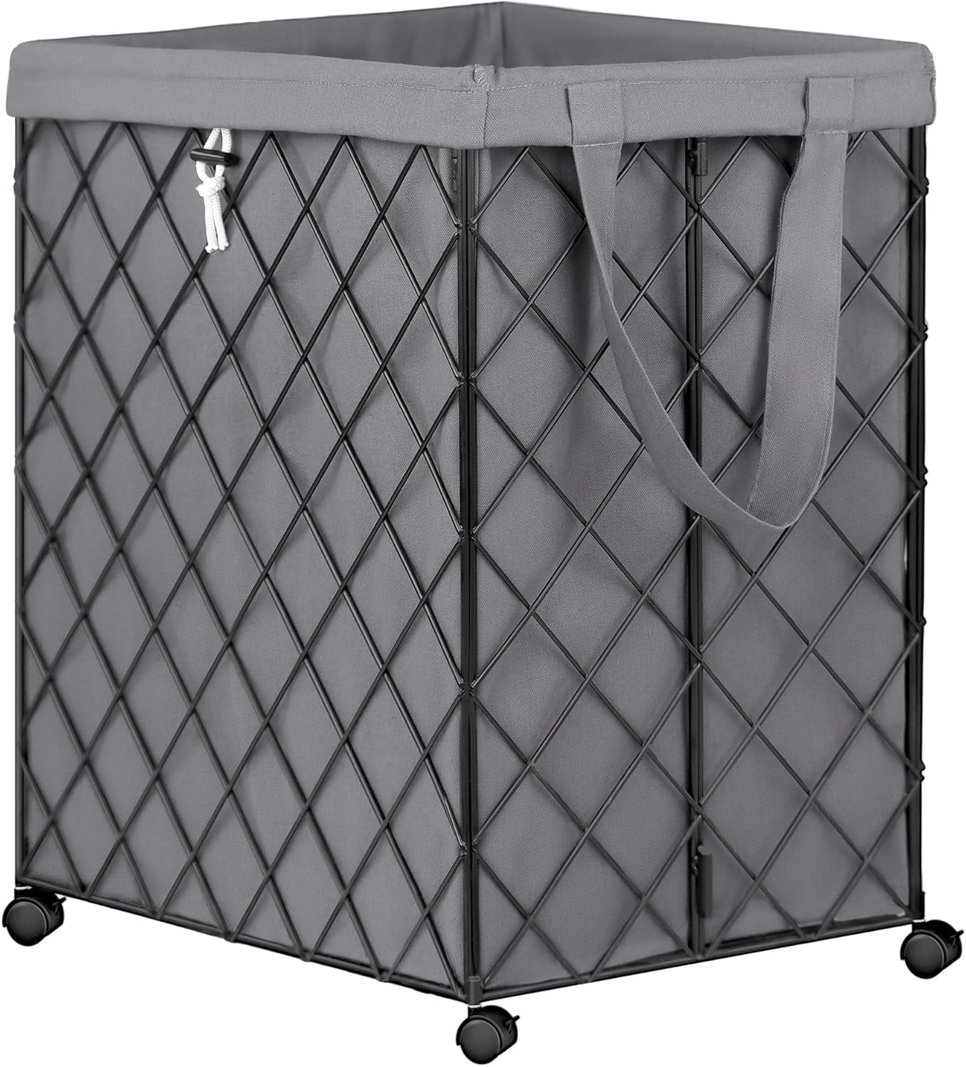 Laundry Hamper on Wheels-92L Basket Large Laundry Collapsible With ...
