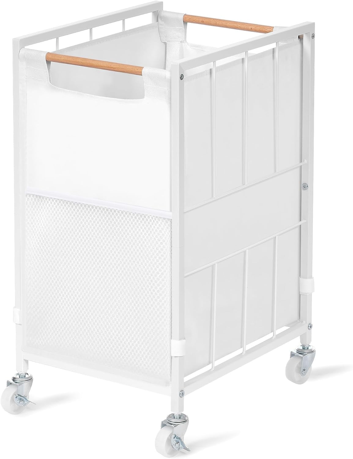 Laundry Hamper with Wheels & Adjustable Feet; 90L Laundry Basket with ...