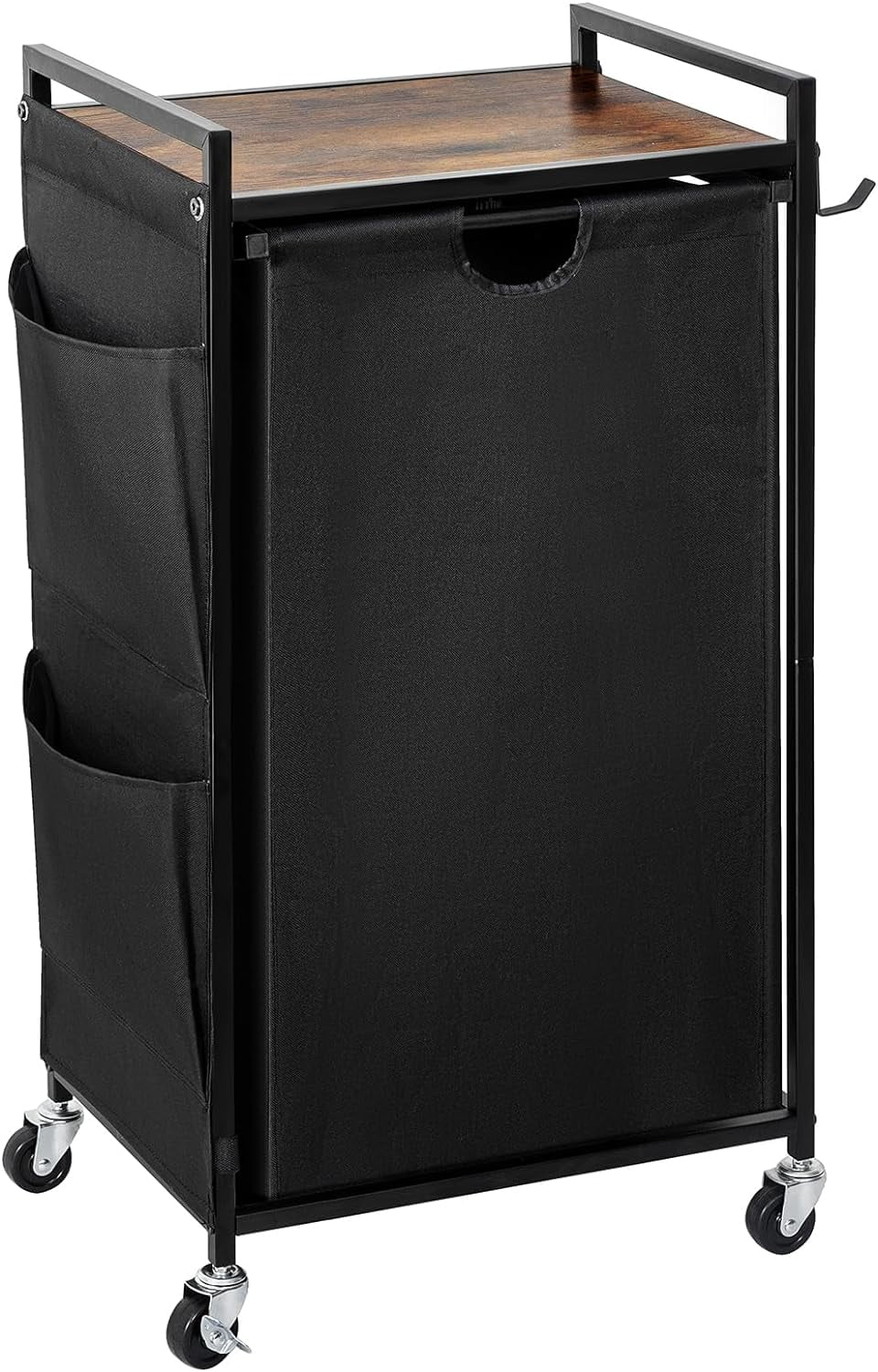 Laundry Hamper with Wheels and Shelf,Rolling Laundry Basket Organizer ...