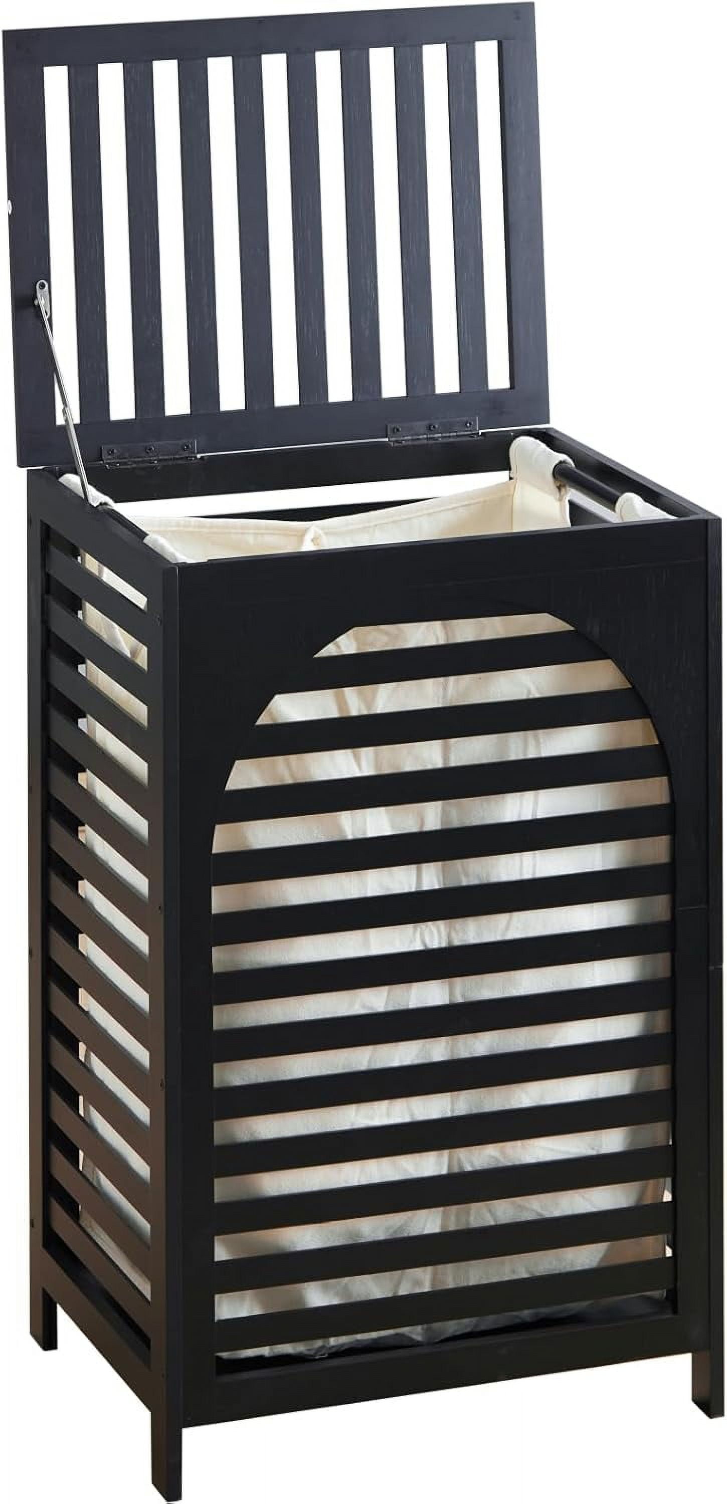 Laundry Hamper with Lid,Bamboo Large Waterproof Clothes Laundry Basket ...