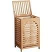 Casafield 2-Section Laundry Hamper - Espresso, Woven Hyacinth Basket ...