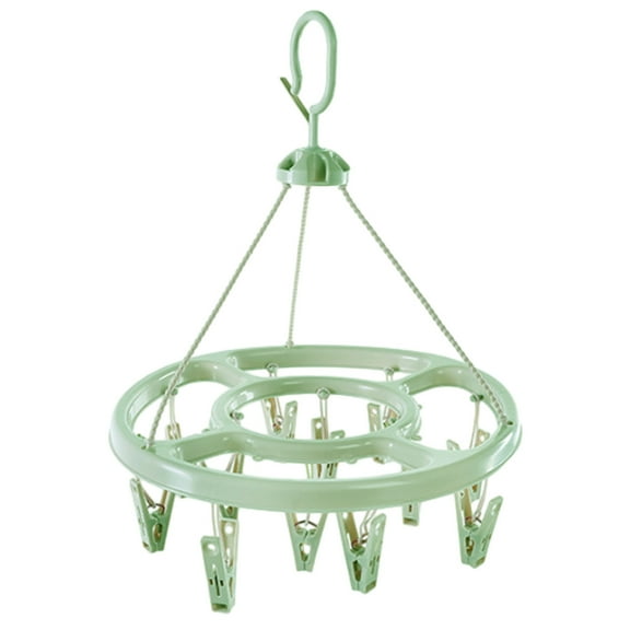 Fuliko 6 Pack Clothes Drying Rack, Small Folding Hangers with 12 Clips ...