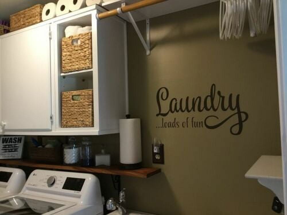 Laundry Loads Of Fun Sticker Vinyl Wall Decal Words Lettering Laundry ...