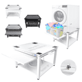 EZ Laundry Pedestal Compact 24" x 18" Washer Dryer Riser with Pull-Out ...