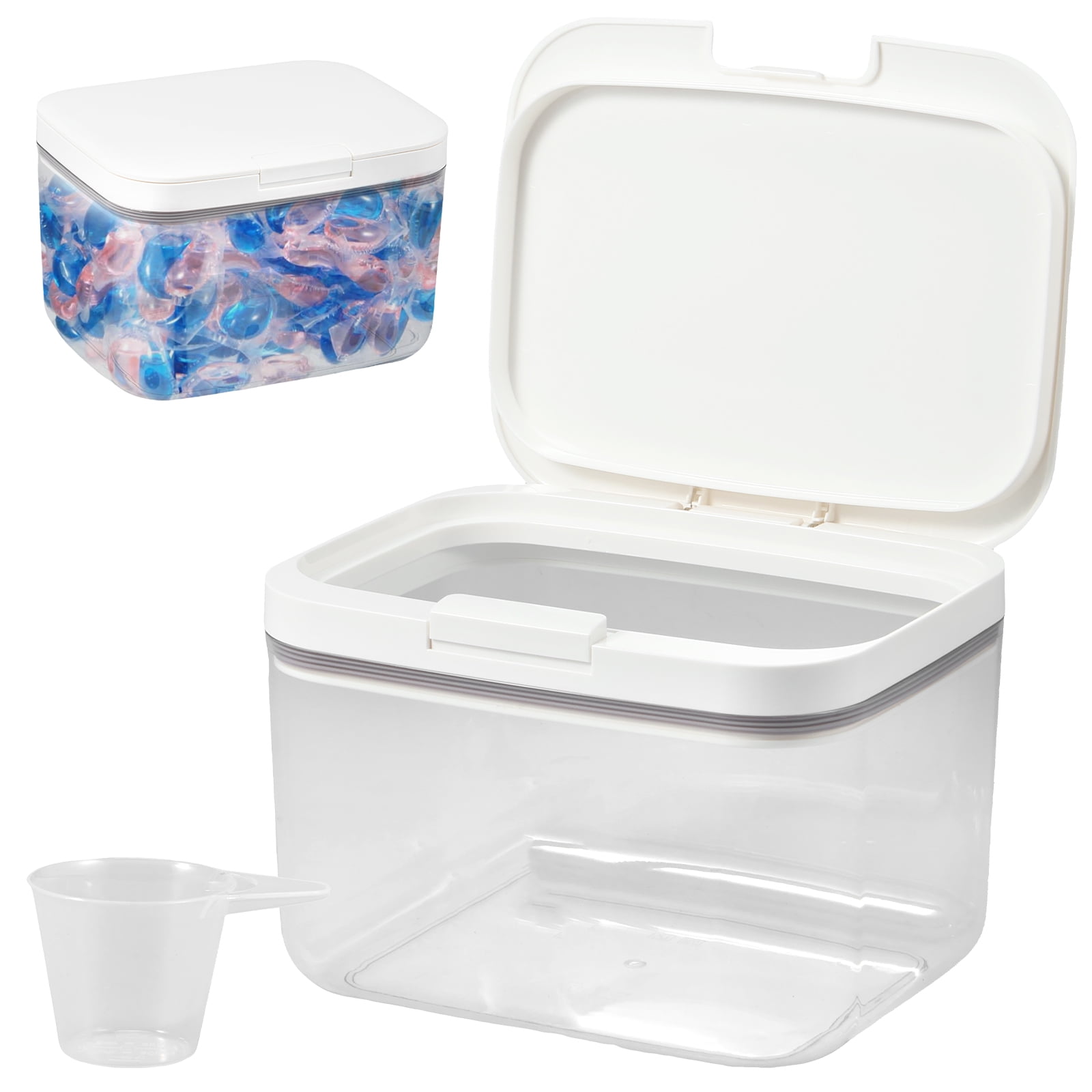 Laundry Pods Container Automatic Pop-Up Dishwasher Pod Holder Large ...