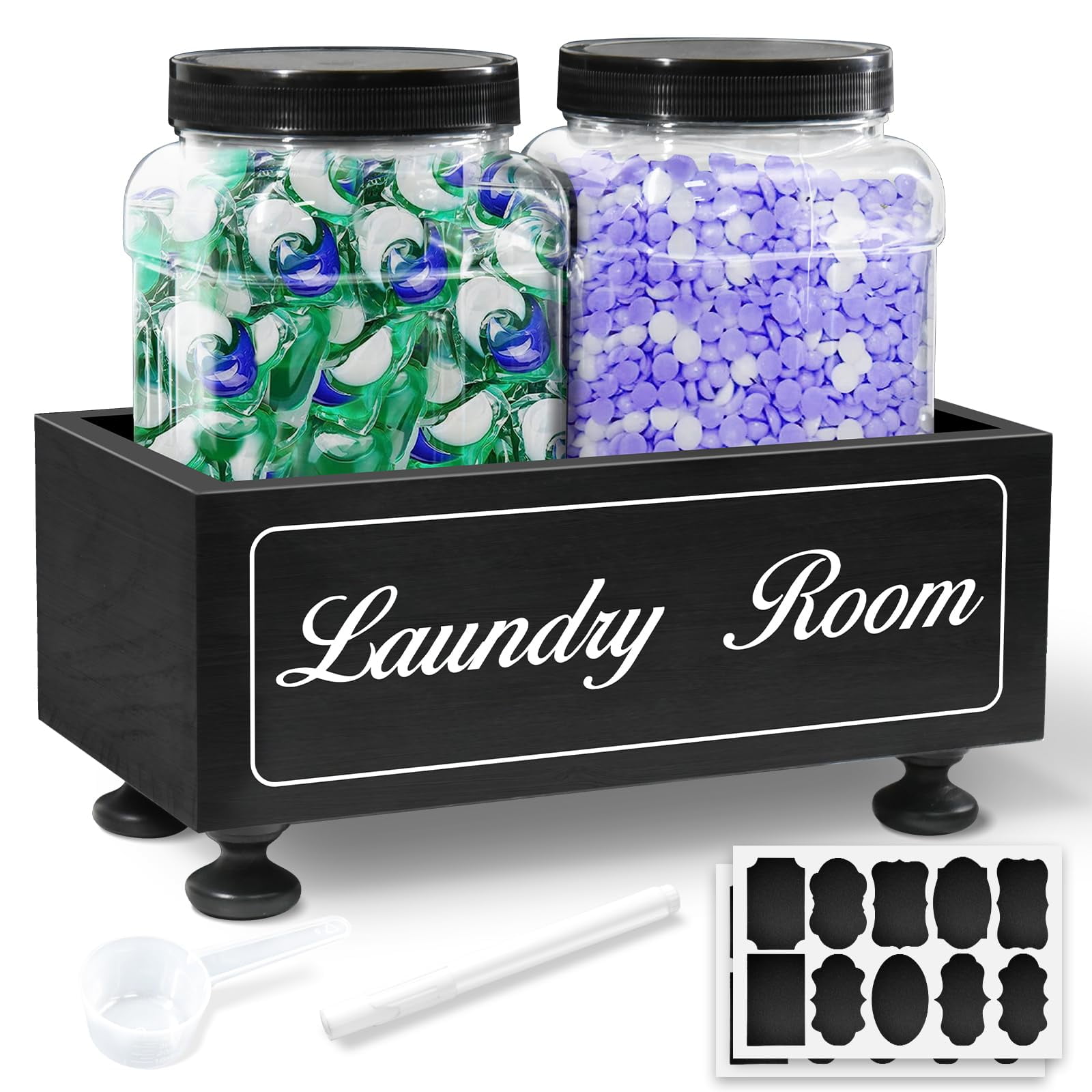 Laundry Pods Container Laundry Room Organization and Storage with 2 ...