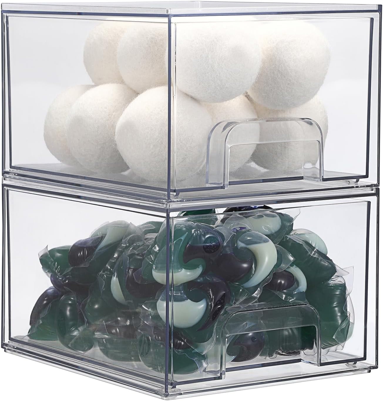 Laundry Pods Container Stackable Dishwasher Pods Container with Pull ...