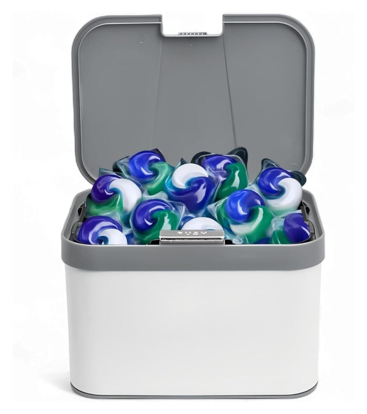 - Laundry Pods Container with Grey Lid, Laundry Pod Holder 9.8 x 7.3 x ...