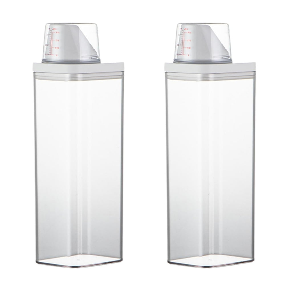 Laundry Powder Container, 2 Pcs 1900 ml Airtight Detergent Dispenser ...