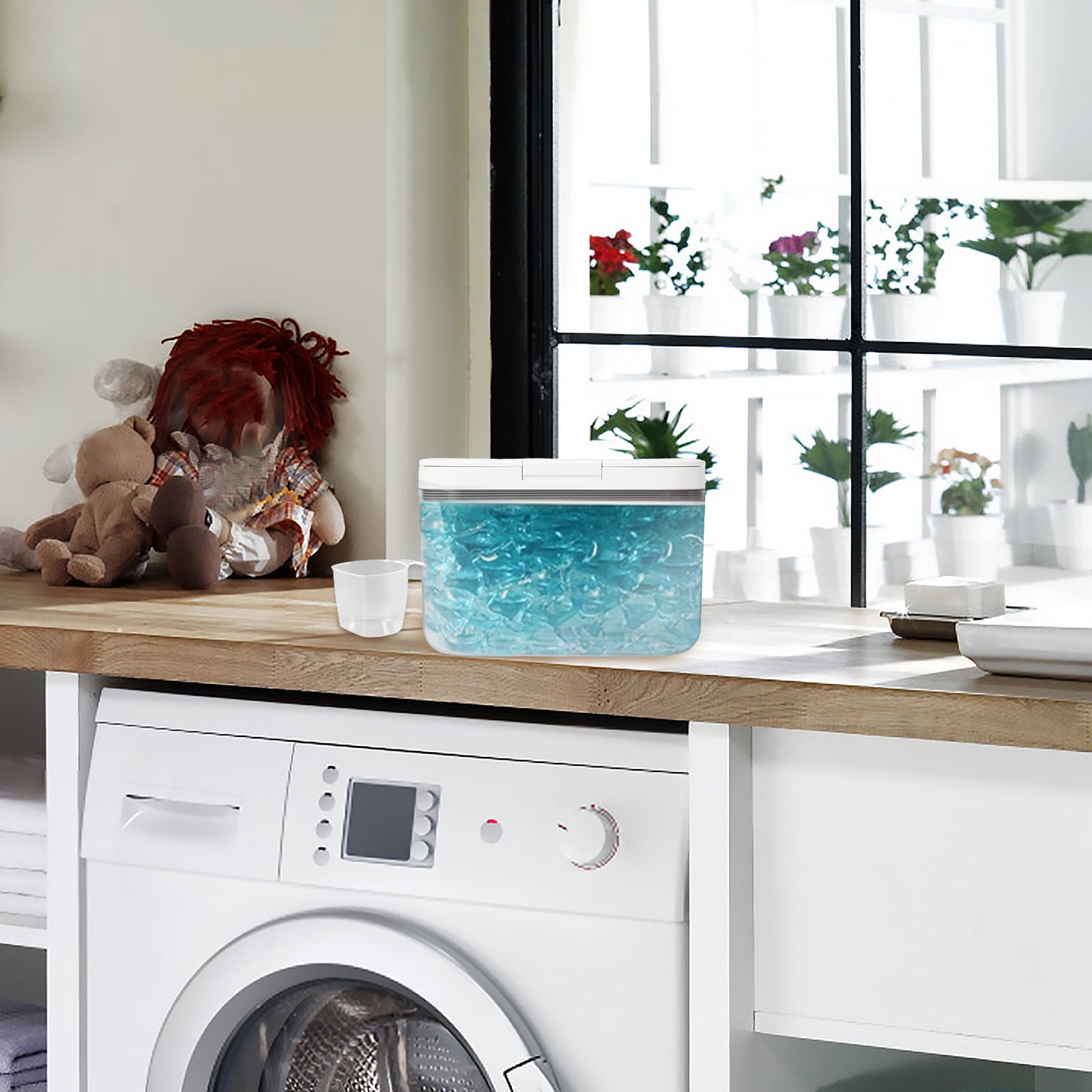 Laundry Powder Container with Pop up Lid 5.6L Powder Detergent ...