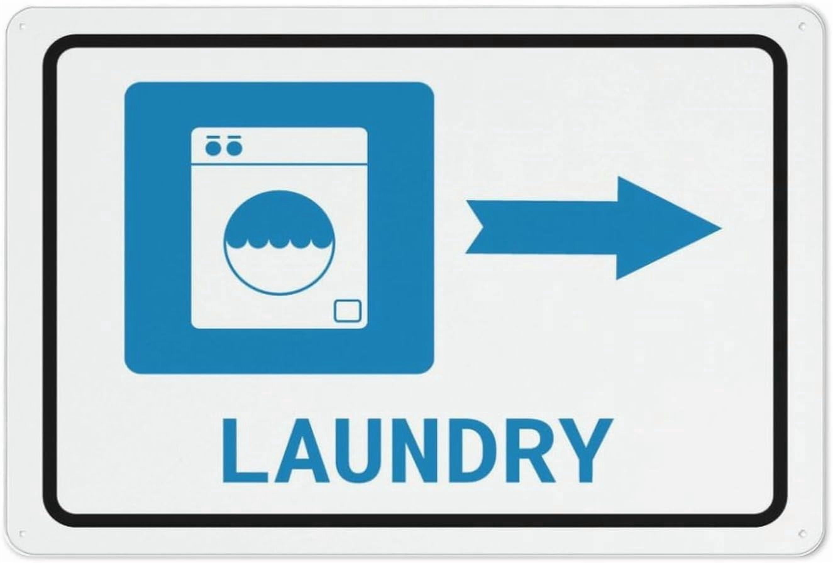 Laundry Right Arrow Retro Vintage Sign 8"x12" - Wall Decor Plaque for ...