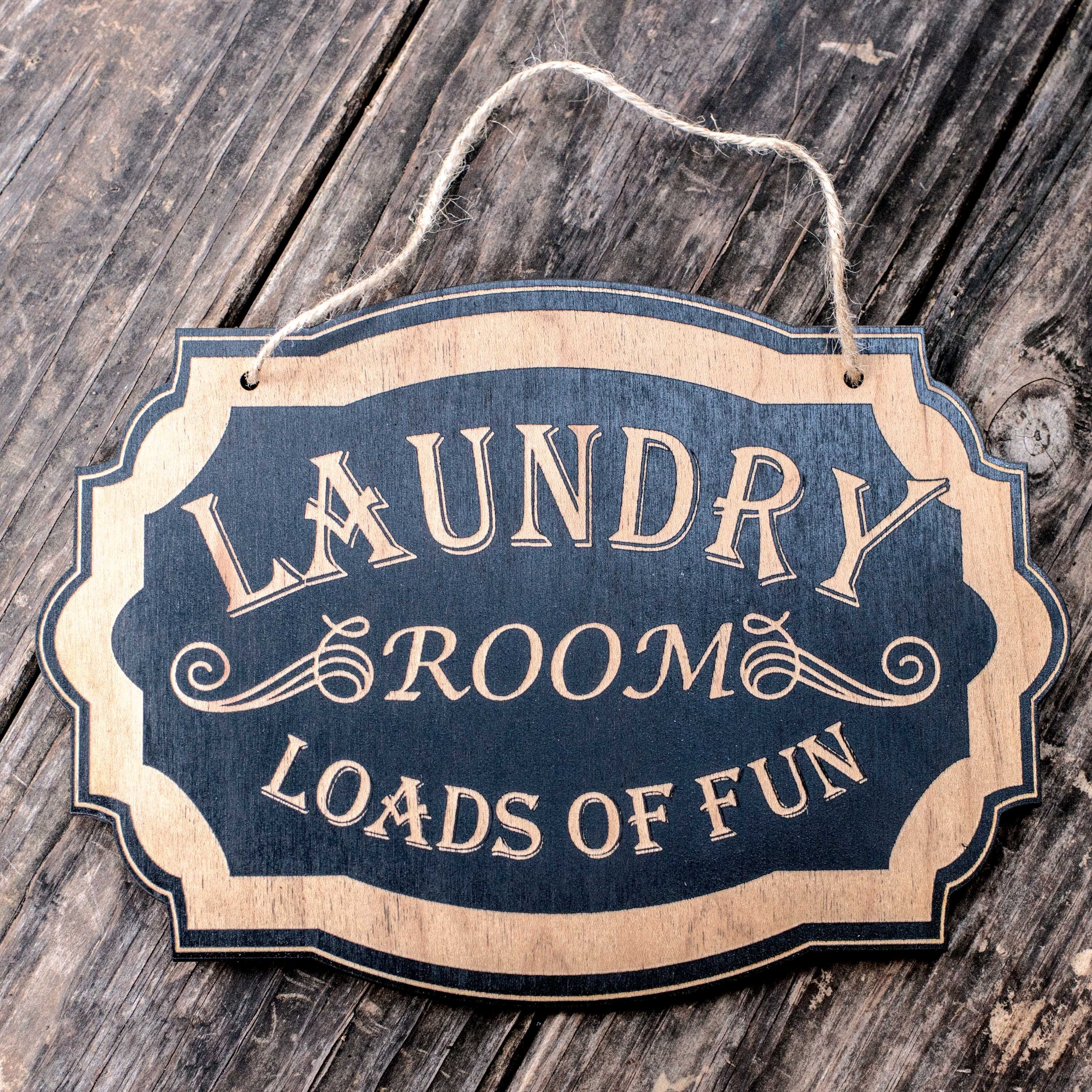 Laundry Room - Black Door Sign 7x9.5in - Walmart.com