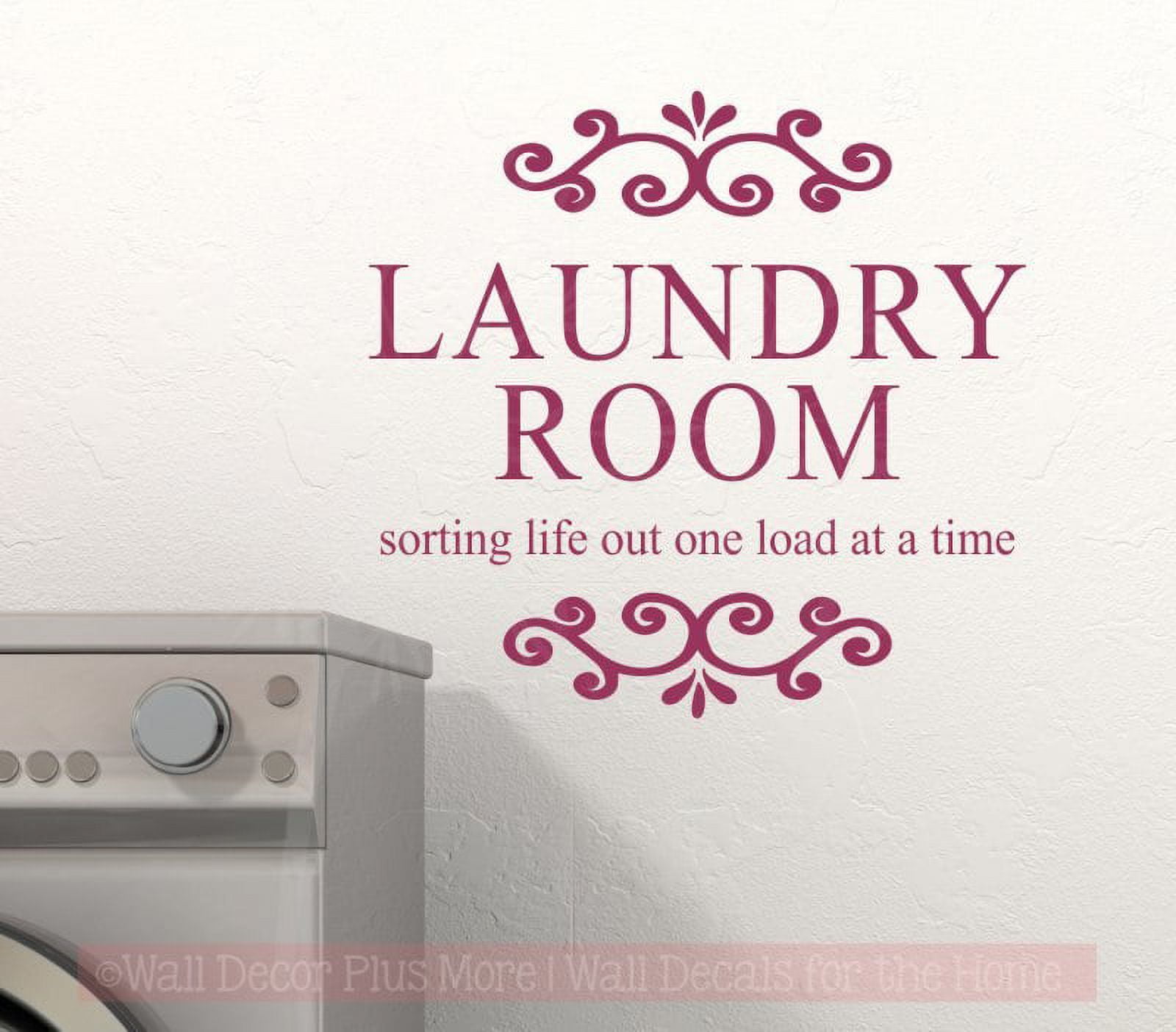 Laundry Room Decal Word Art Sorting Life One Load Vinyl Wall Stickers ...