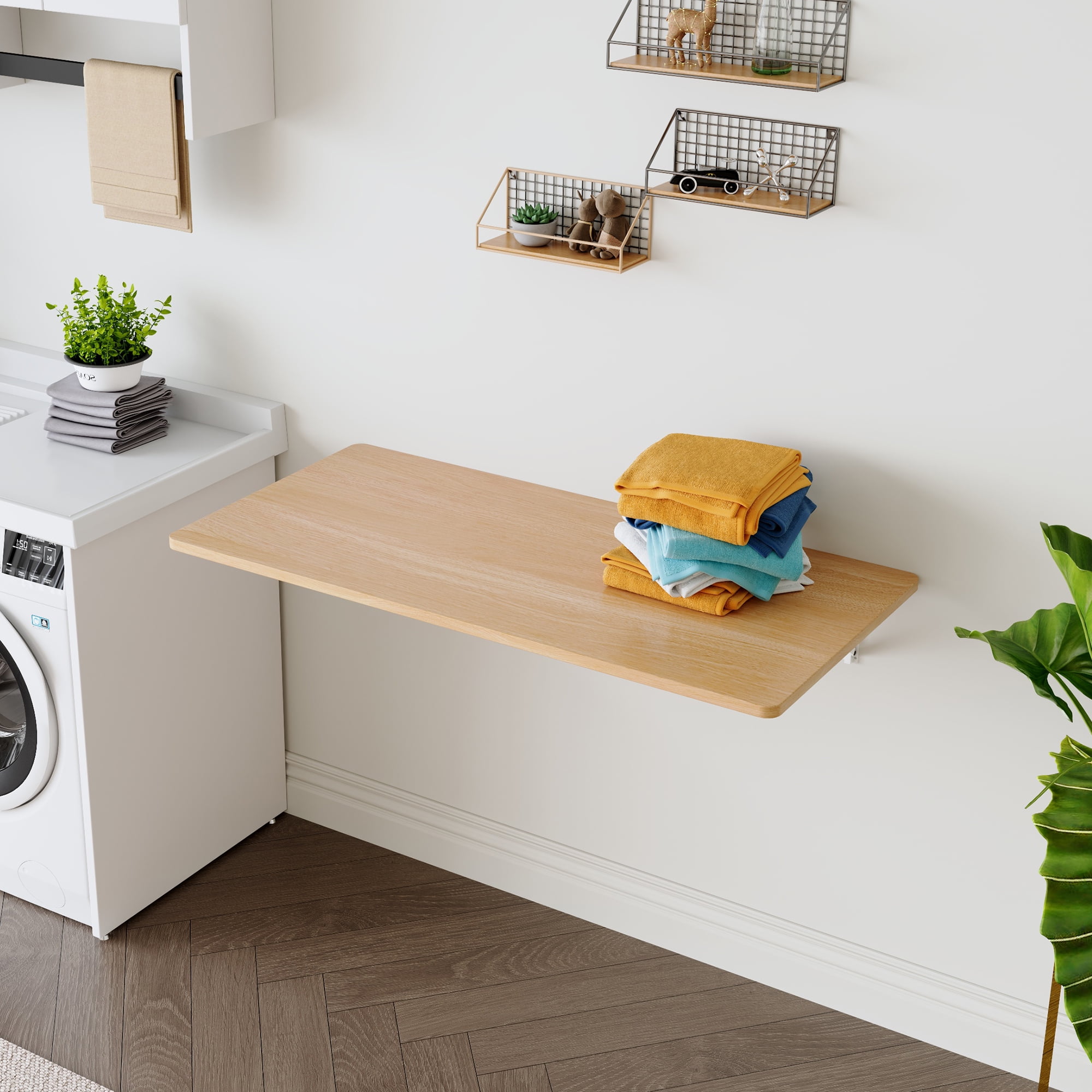 Laundry Room Folding Table Wall Mounted Folding Table for Small Spaces ...