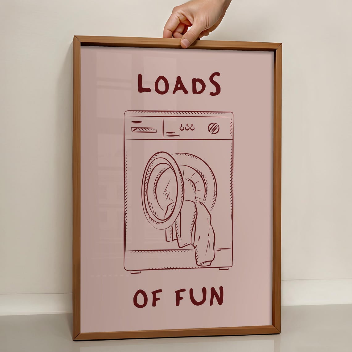 Laundry Room, Funny Laundry Sign, Loads Of Fun Print, Minimalist ...