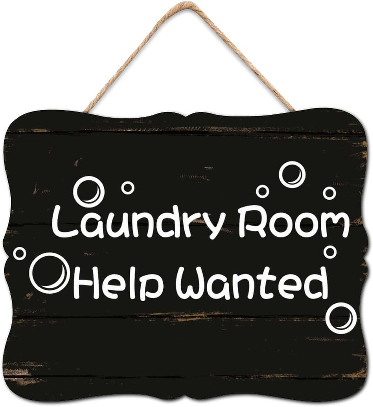 Laundry Room Help Wanted Wooden Signs Rustic Wall Plaque Quotes Saying ...