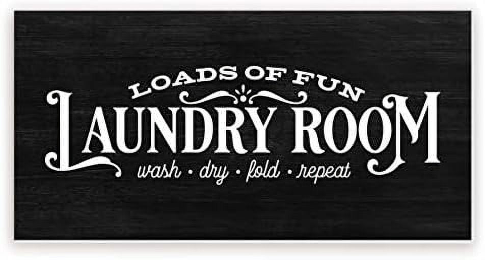 Laundry Room Loads Of Fun Black Wood Rustic Style Décor Sign 9x18 ...