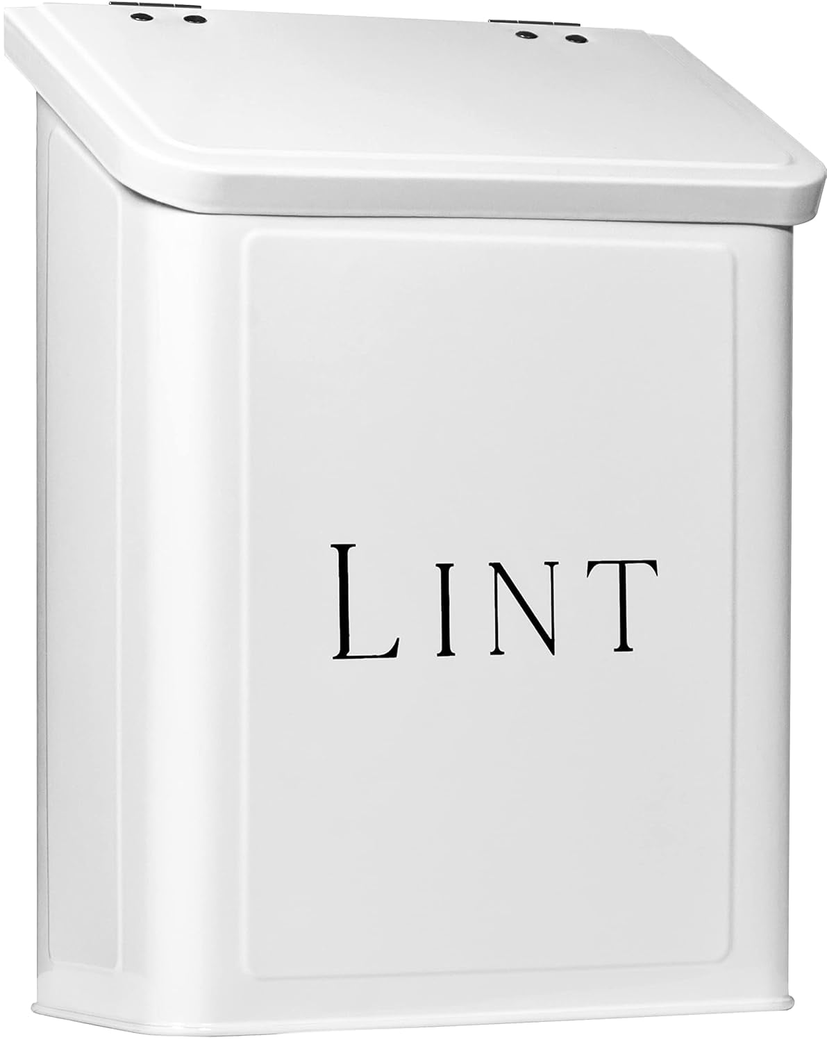 Laundry Room Magnetic Lint Bin, 2.5L Capacity, White Wall Mounted Trash ...