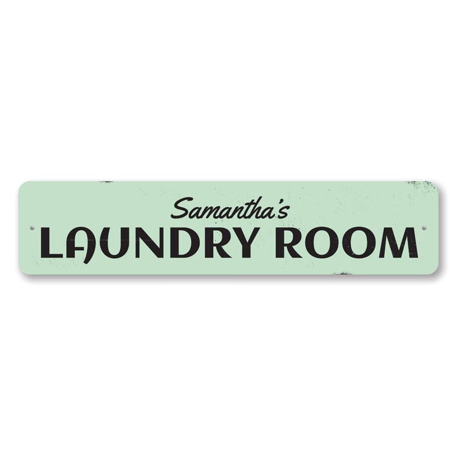 Laundry Room Name Sign Laundry Room Metal Wall Decor Size: 4 x 16 Inch ...