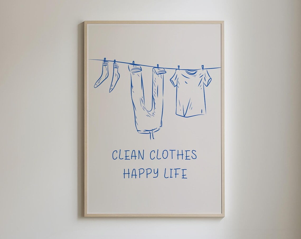Laundry Room Poster, Funny Laundry Print, Laundry Room Decor ...