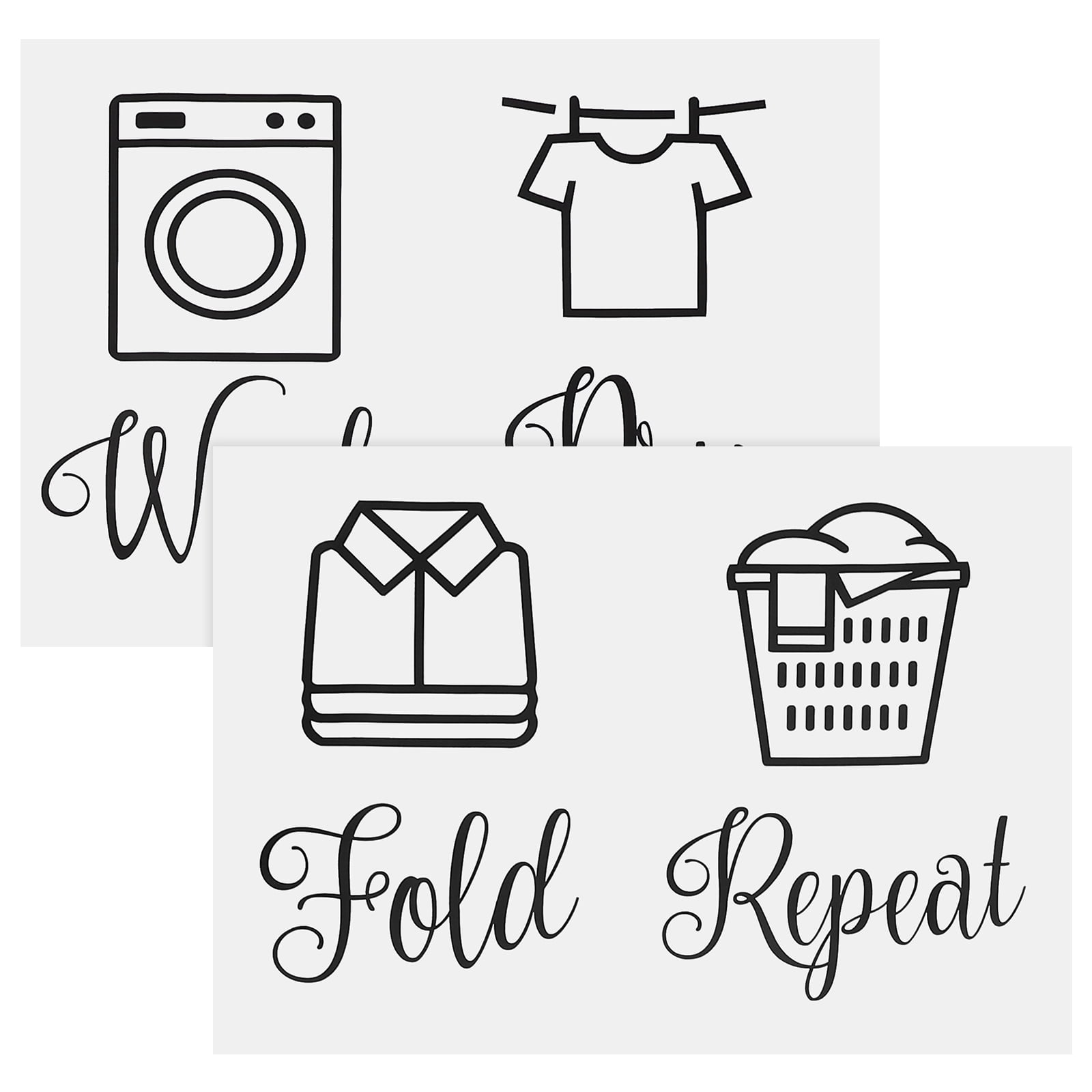 Laundry Room Sign Wall Decal Housewarming Decor Washing Machine ...