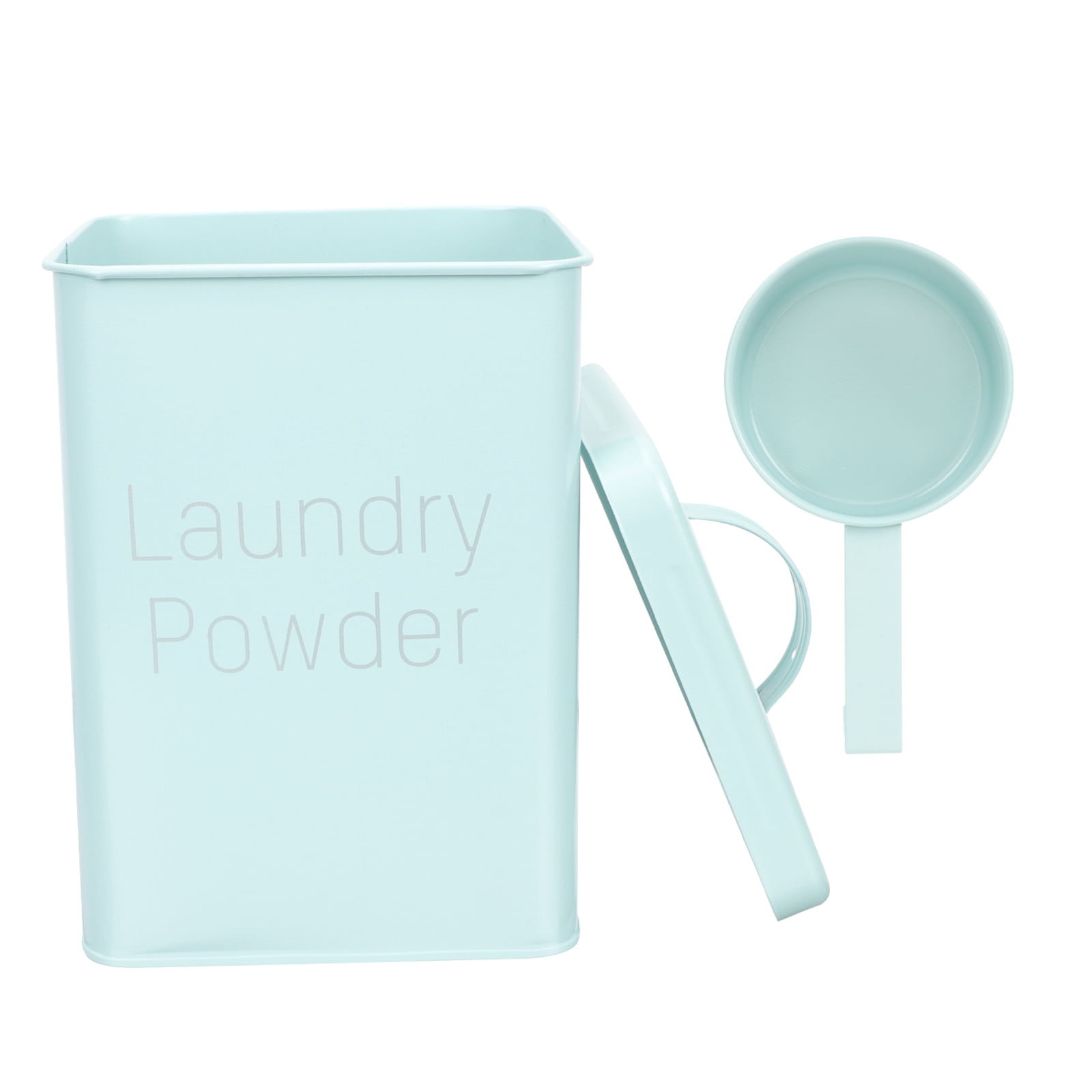 TABLZONE 1Set Sky Blue Metal Laundry Powder Bucket Fabric Softener ...