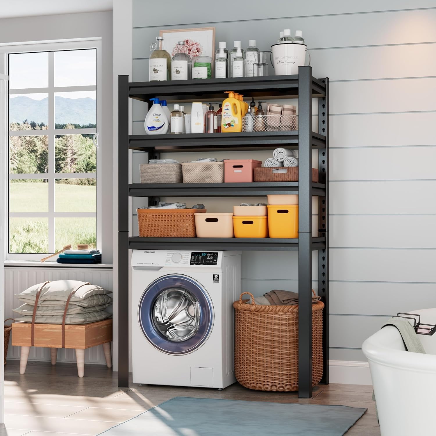 Laundry Room Storage Organizer, Over The Washer and Dryer Storage ...