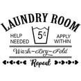 Laundry Room Wall Decal Wash Dry Fold Wall Sticker Vinyl Wall Art Decal ...