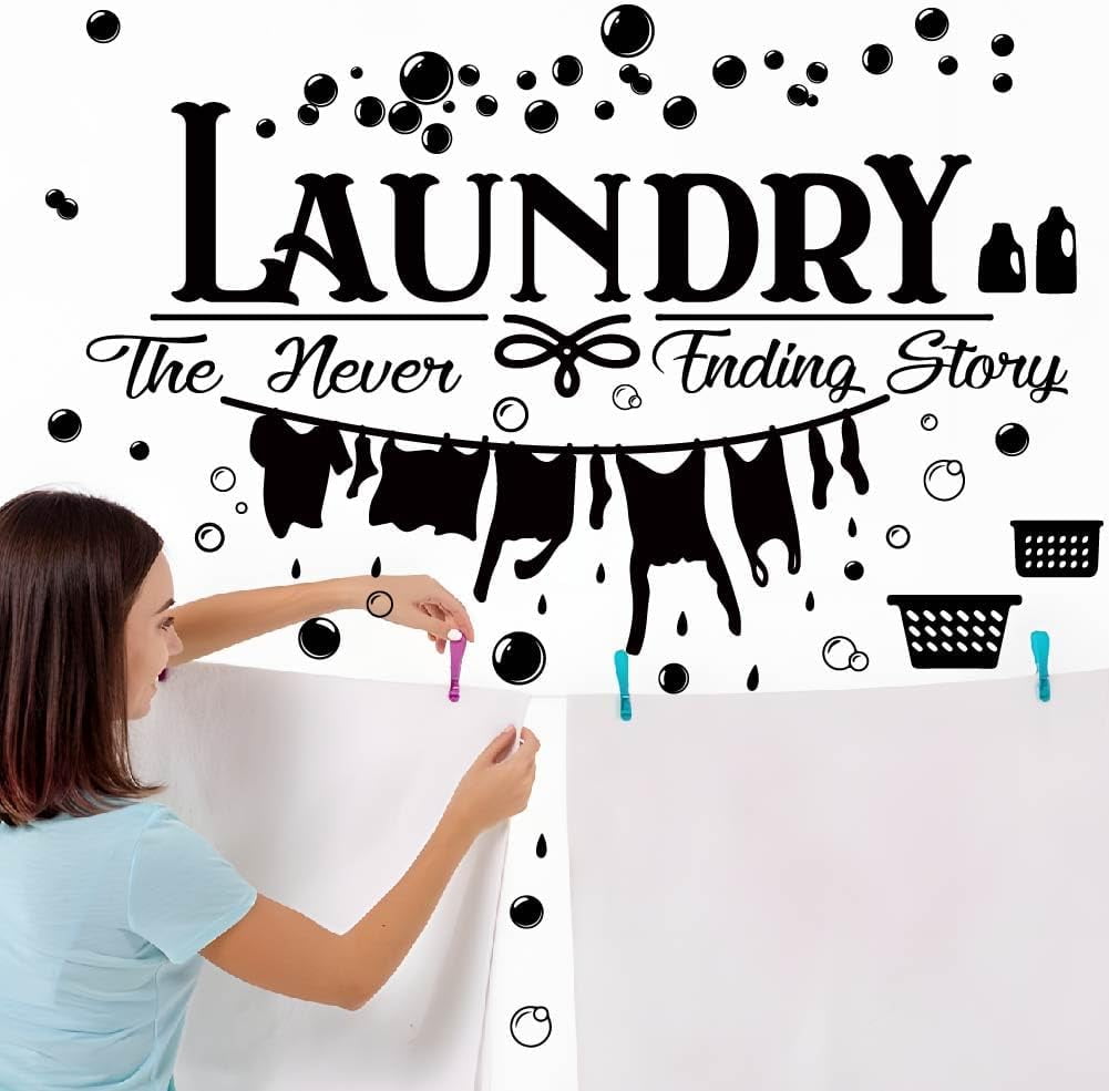 Laundry Room Wall Decor The Never Ending Story Laundry Wall Sticker ...