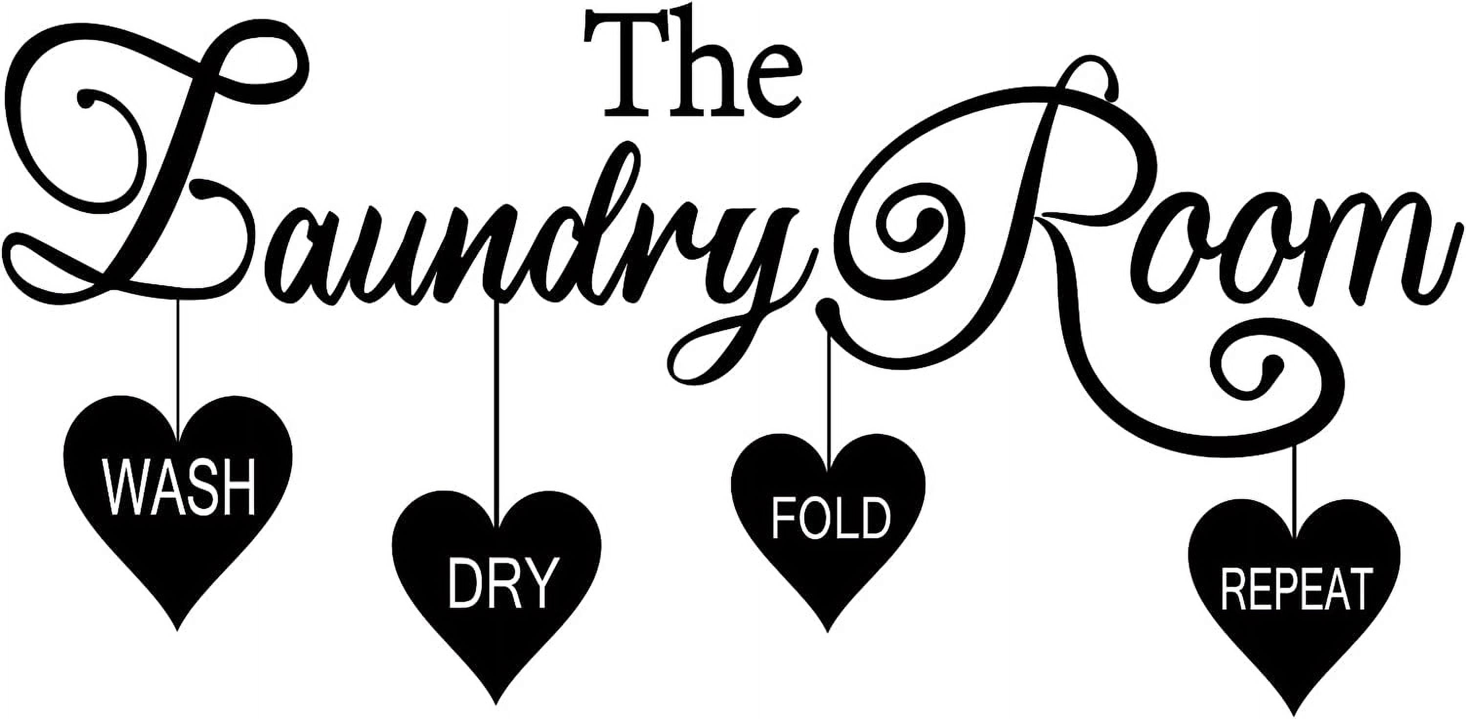 The Laundry Room Wall Decor Wash Dry Fold Wall Sticker Vinyl Art Decal ...
