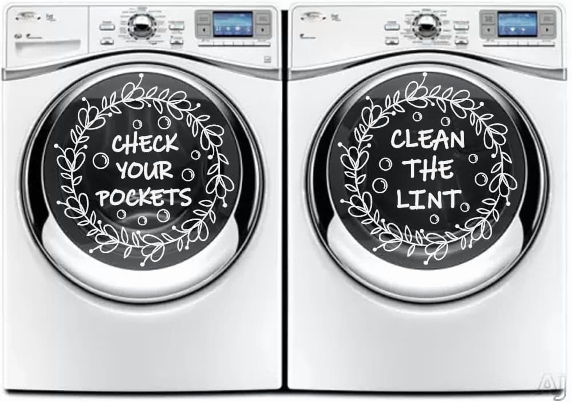 Laundry Room Wall Stickers Check Your Pocket Clean The Lint Vinyl Wall ...
