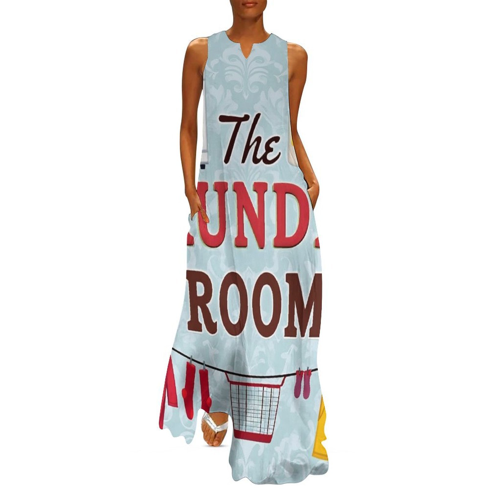 Laundry Room Washing Machine Long Dress Women's summer dress women's ...