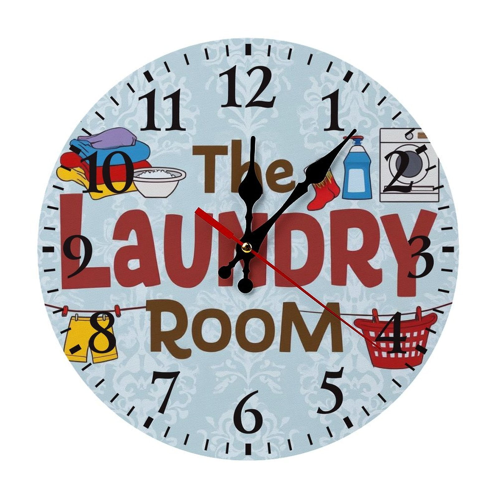 Laundry Room Washing Machine Wall Clock Modern Design Clocks Wall ...