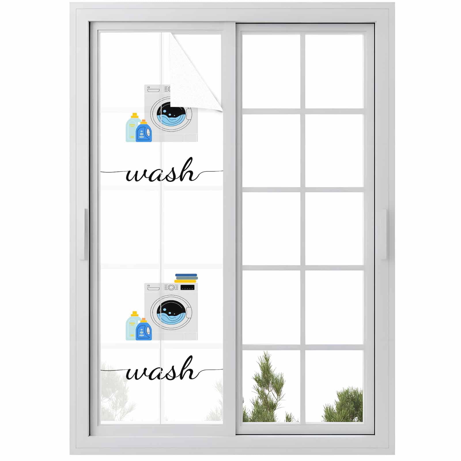 Laundry Room Window Privacy Film, Modern Minimalist Washing Machine ...
