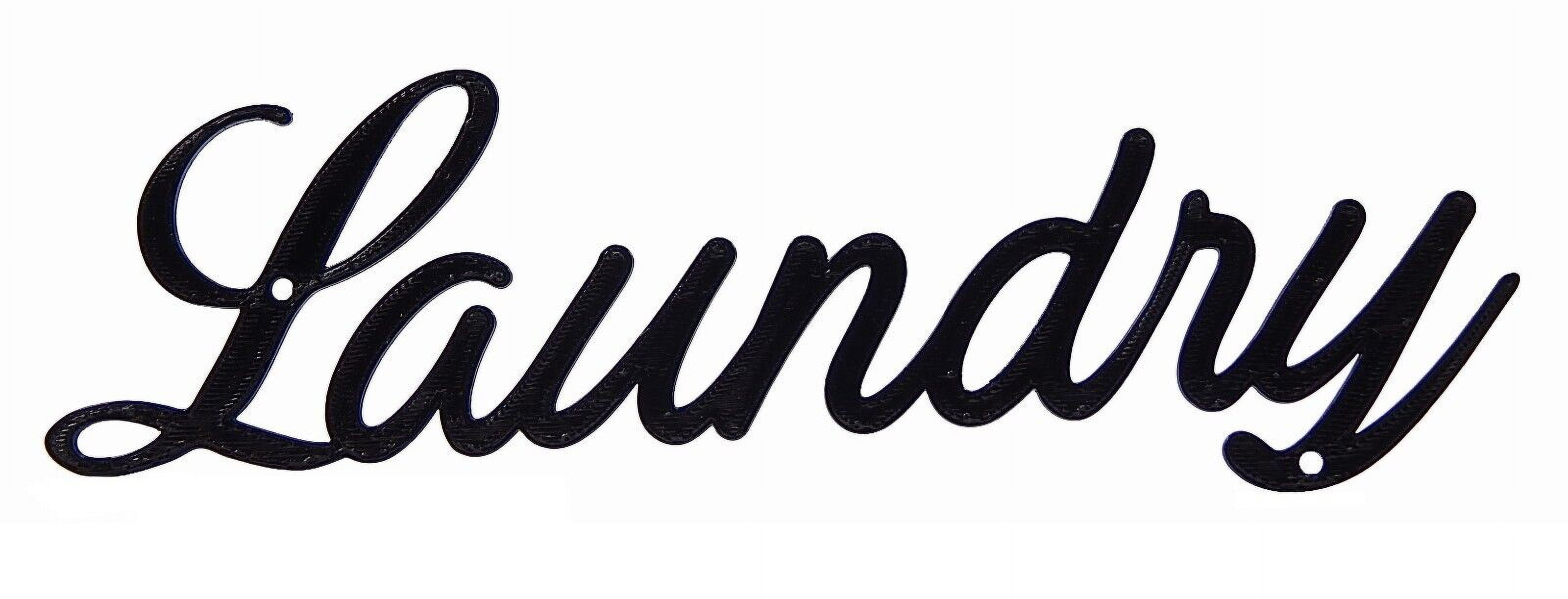 Laundry Room Word Art Sign Home Decor Wall Hanging Cursive Script ...