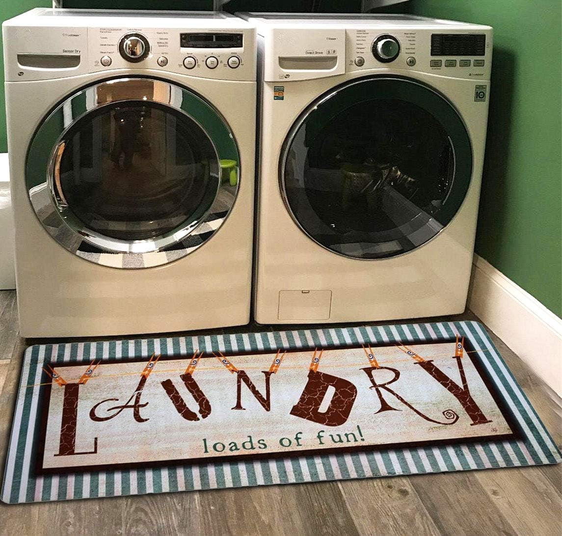 Laundry Rug, Non Skid Laundry Room Cheap Wash House Mat Waterproof ...