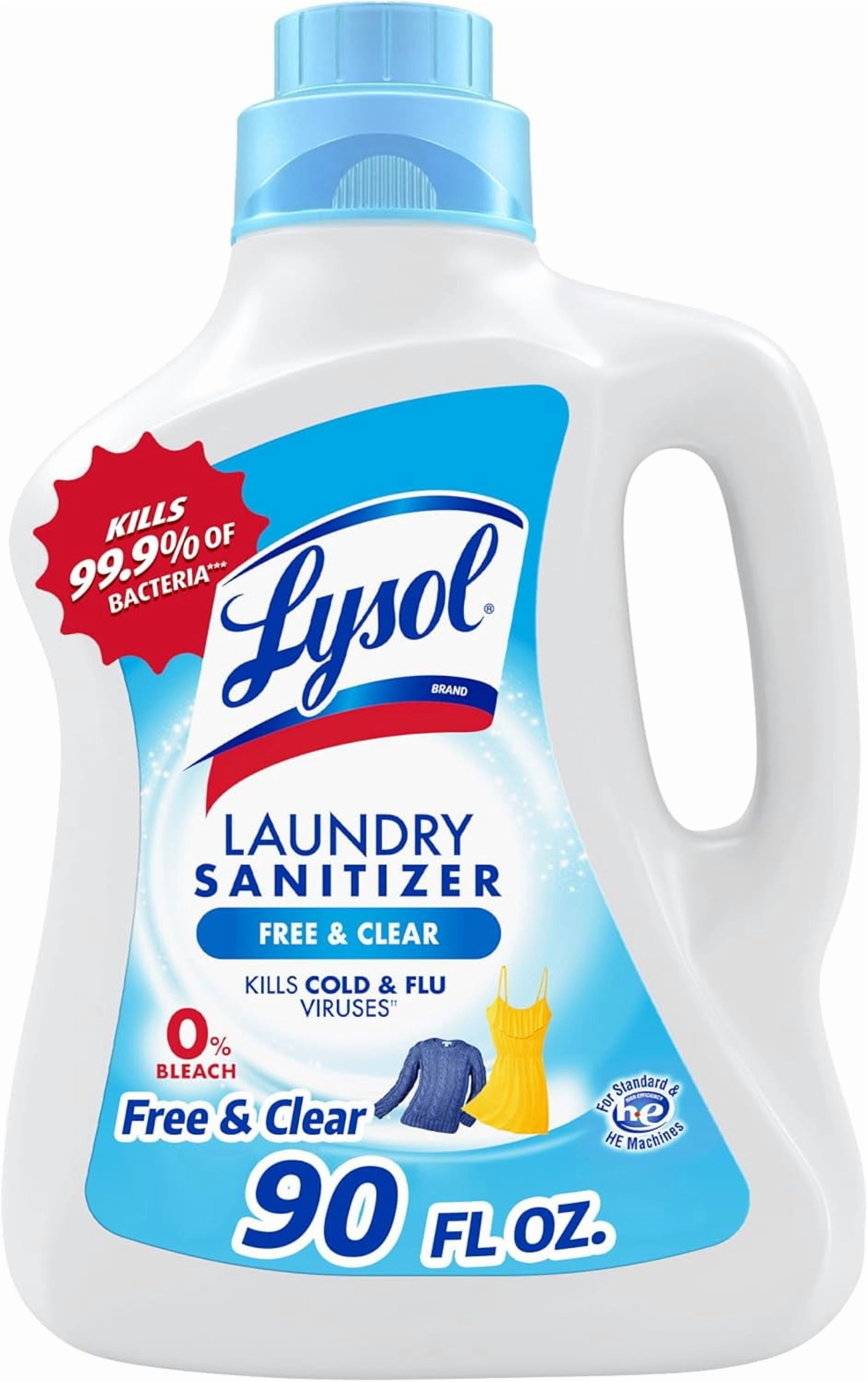 Laundry Sanitizer Additive, Free & Clear, Free from Fragrance and Dyes ...