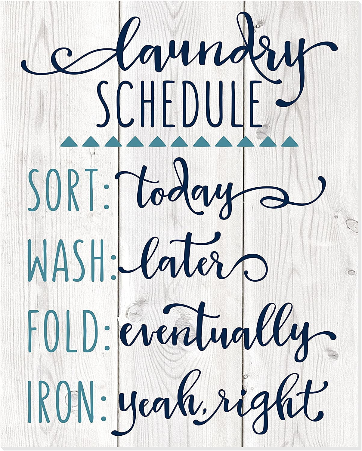 Laundry Schedule Sign