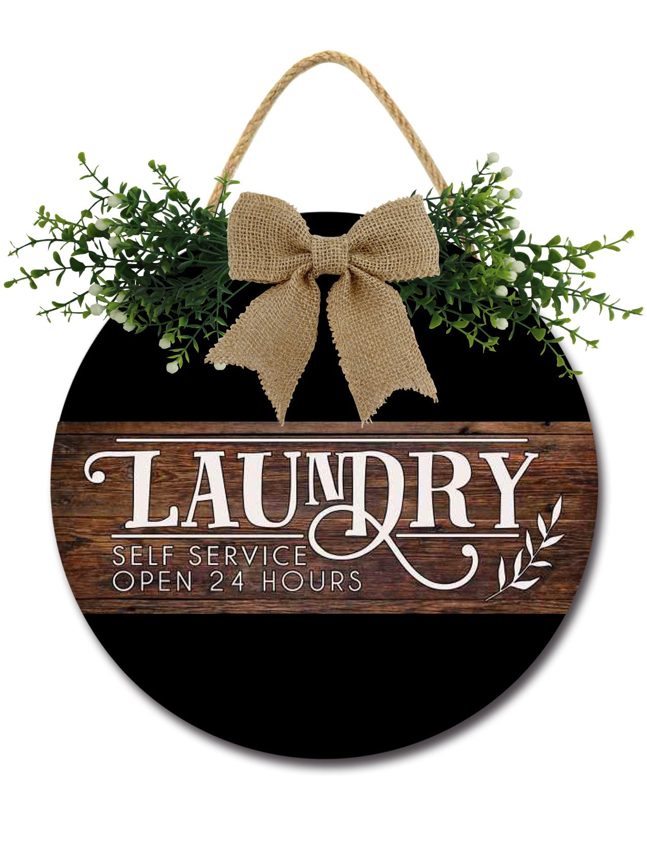 Laundry Self Service Open 24 Hour Sign Farmhouse Wood Sign Front Porch ...