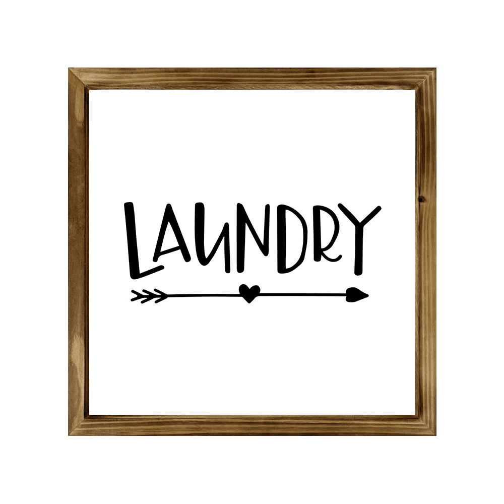 Laundry Sign 8x8 Inch, Rustic Farmhouse Decor Home Sign, Wall ...