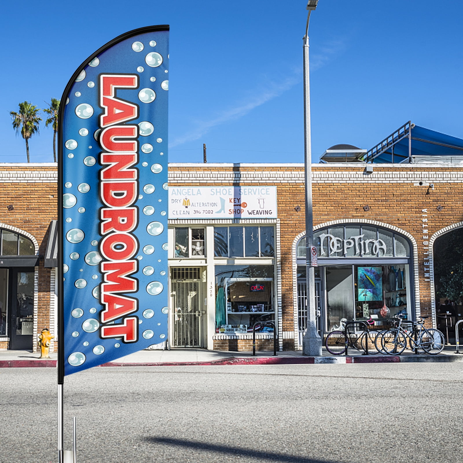 Laundry Sign Feather Flag,8FT Laundry outdoor advertising flag, Laundry ...