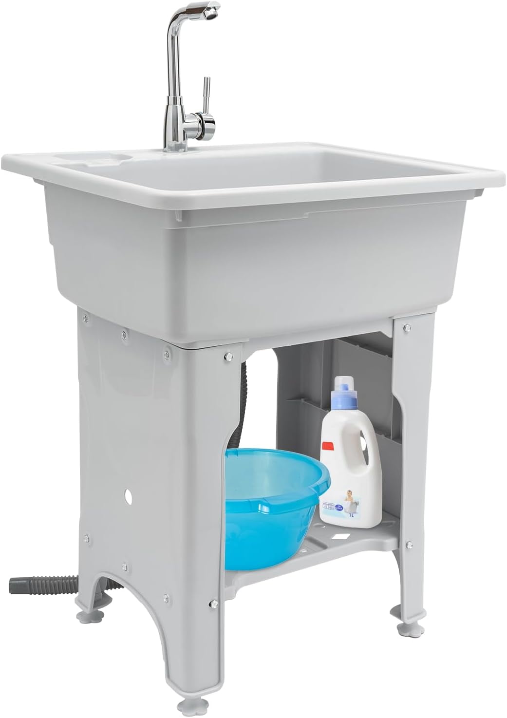 Laundry Sink, Freestanding Utility Sink Plastic Laundry Tub with ...
