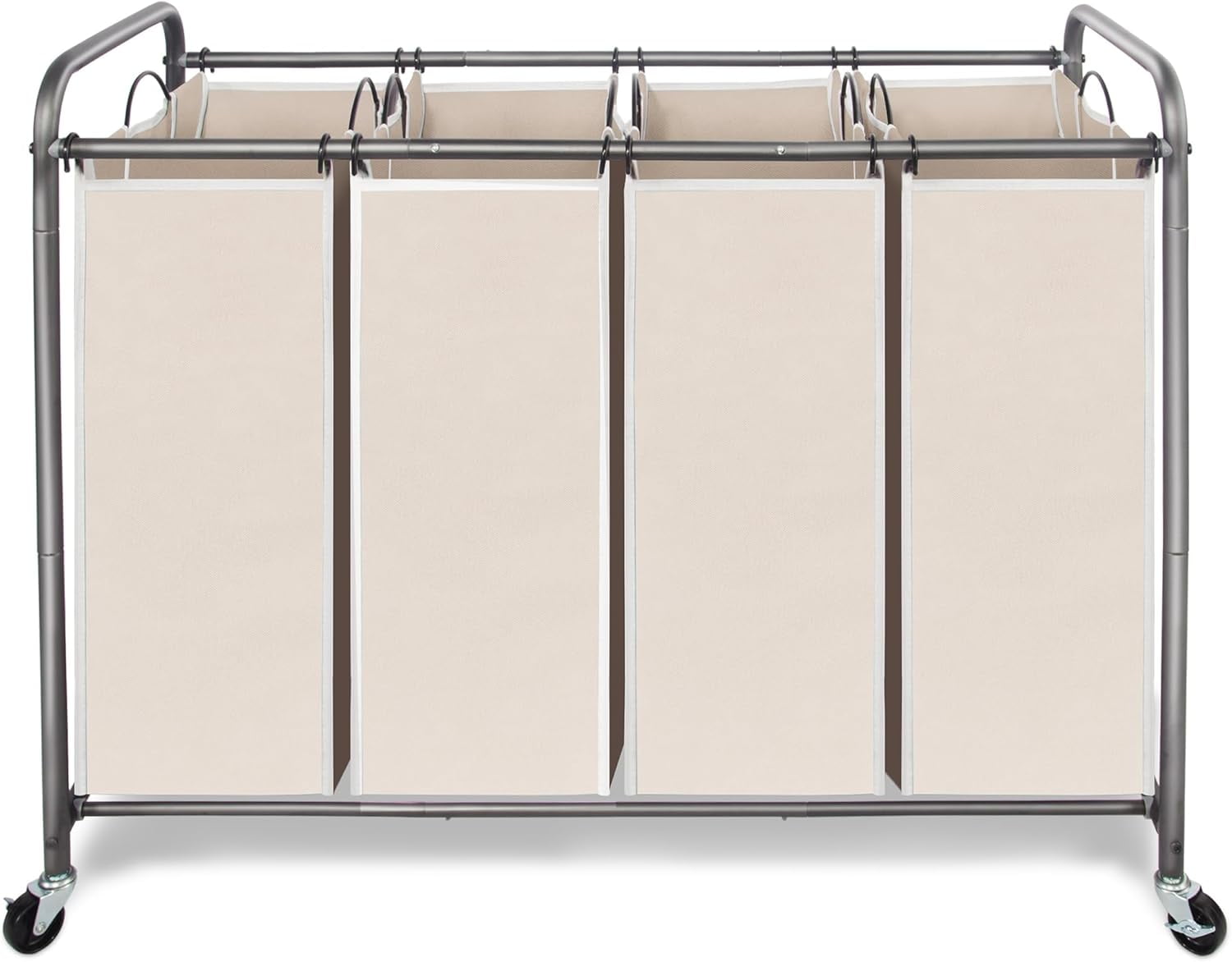 Laundry Sorter Hamper with Wheels, Heavy-Duty Laundry Sorter Rolling ...