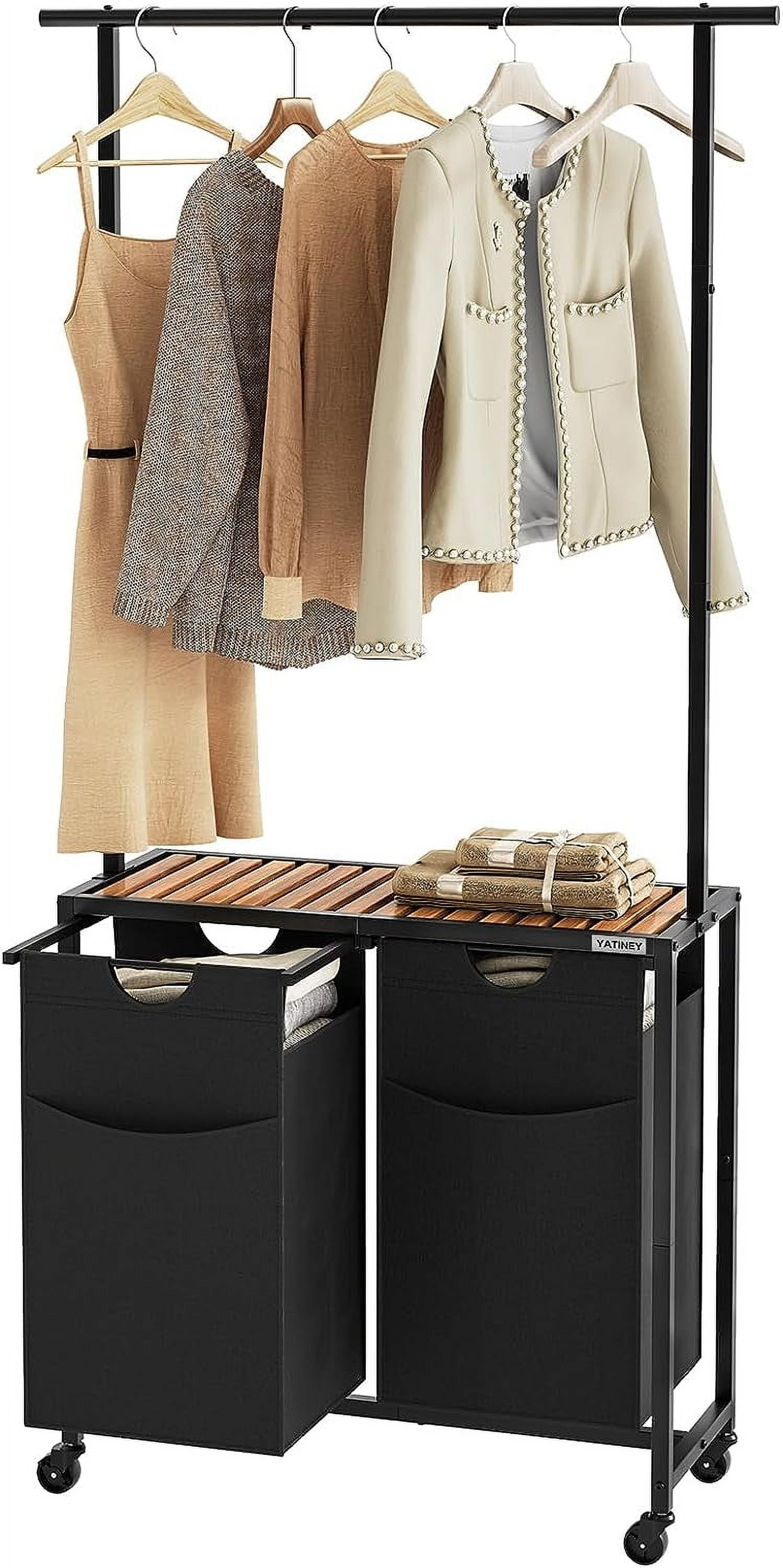 Laundry Sorter, Laundry Hamper with Hanging Rack, Laundry Sorter 2 ...