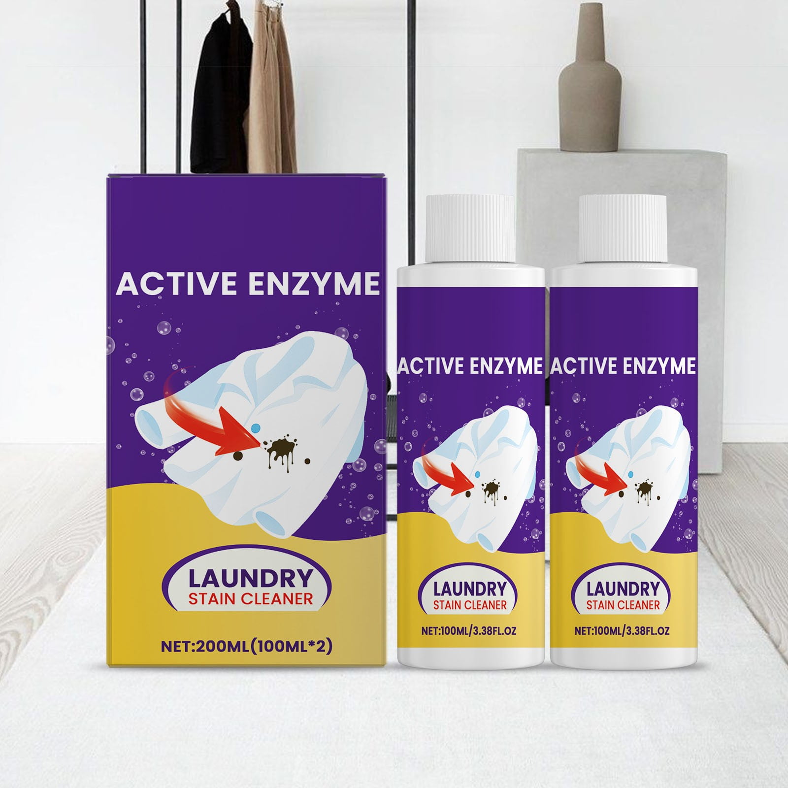 Laundry Stain Remover,200ml Concentrated Formula,Heavy Duty Cleaning ...