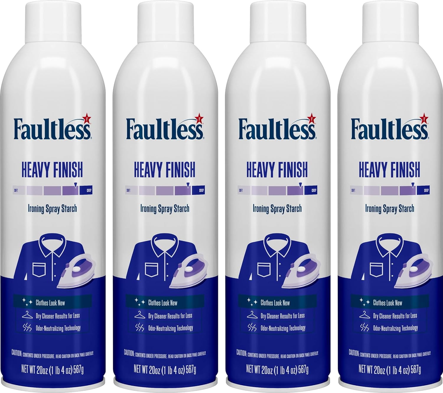 Laundry Starch Spray, Faultless Heavy Spray Starch 20 oz Cans for a ...