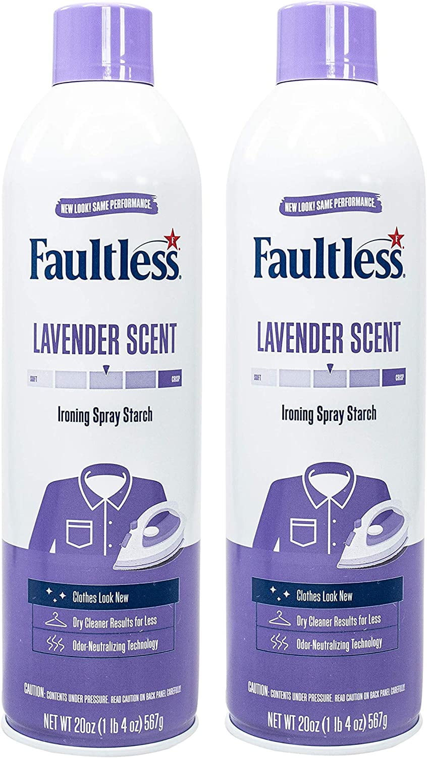 Faultless Lavender Spray Starch 20 oz Cans, Light Crisp Hold ...