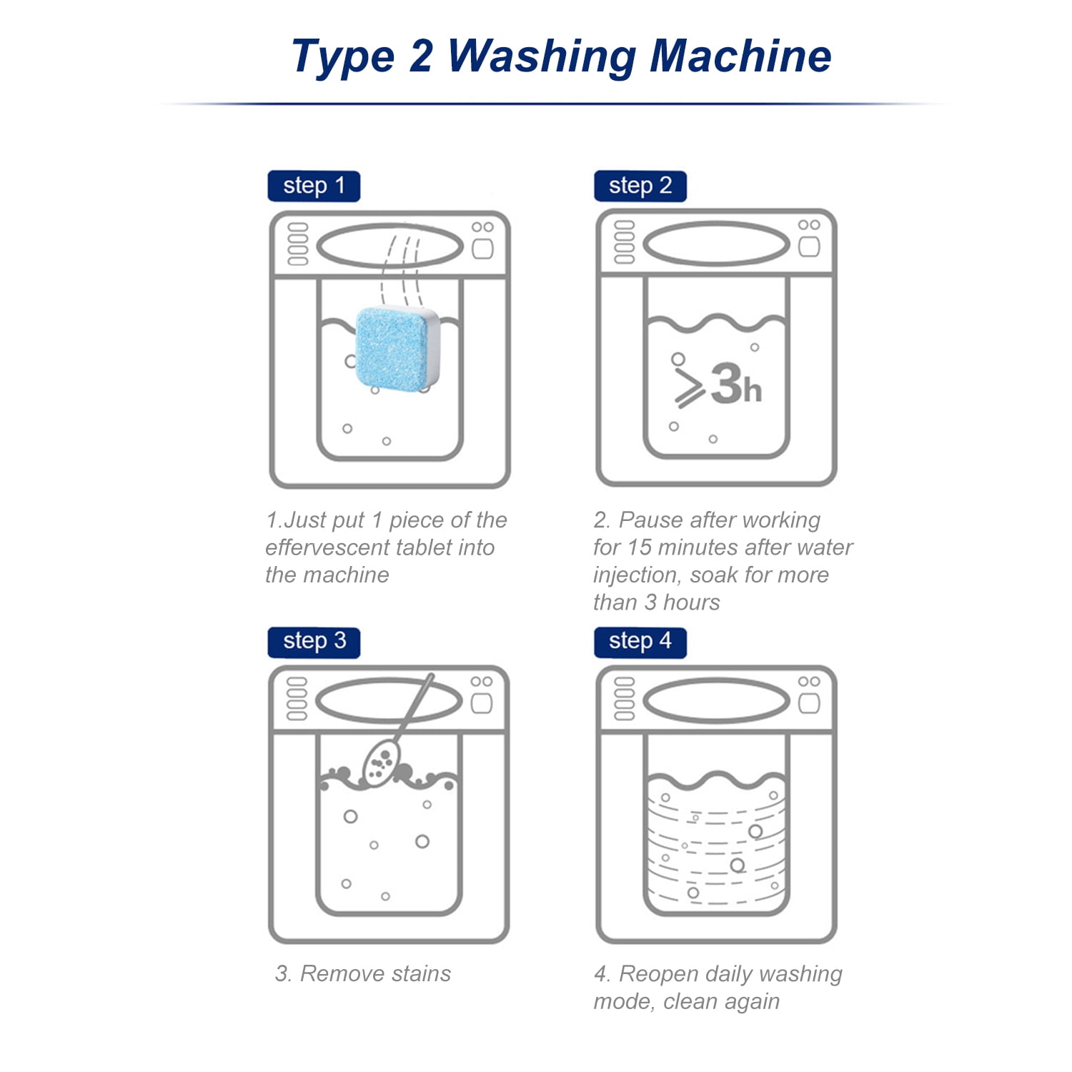 Laundry Tablets,Effervescent Cleaner Laundry Odor Decontamination 20pcs ...