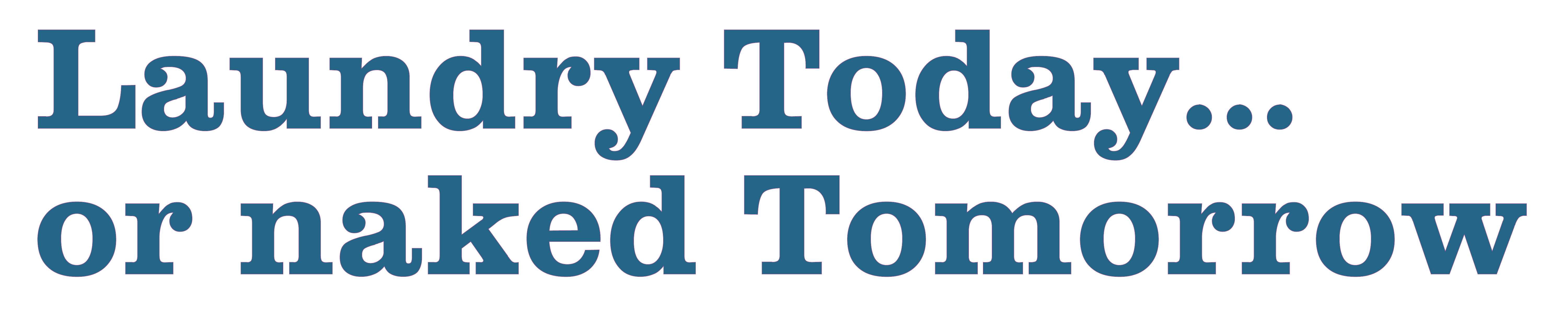 Laundry Today Or Naked Tomorrow Quotation Art Design Vinyl Wall Decal ...